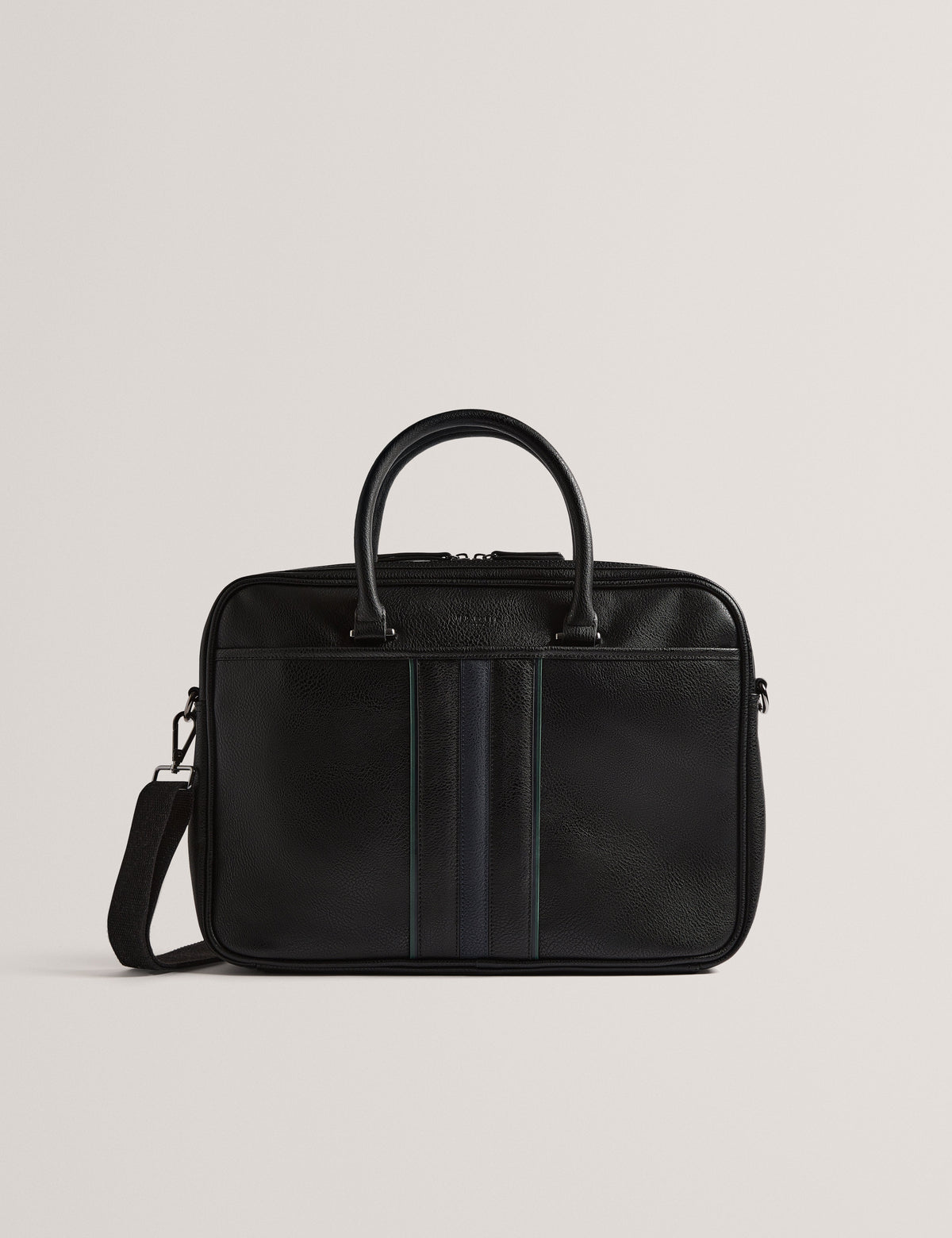 Shop Kenriik Stripe Pu Document Bag Black for Men Online - Ted Baker UAE