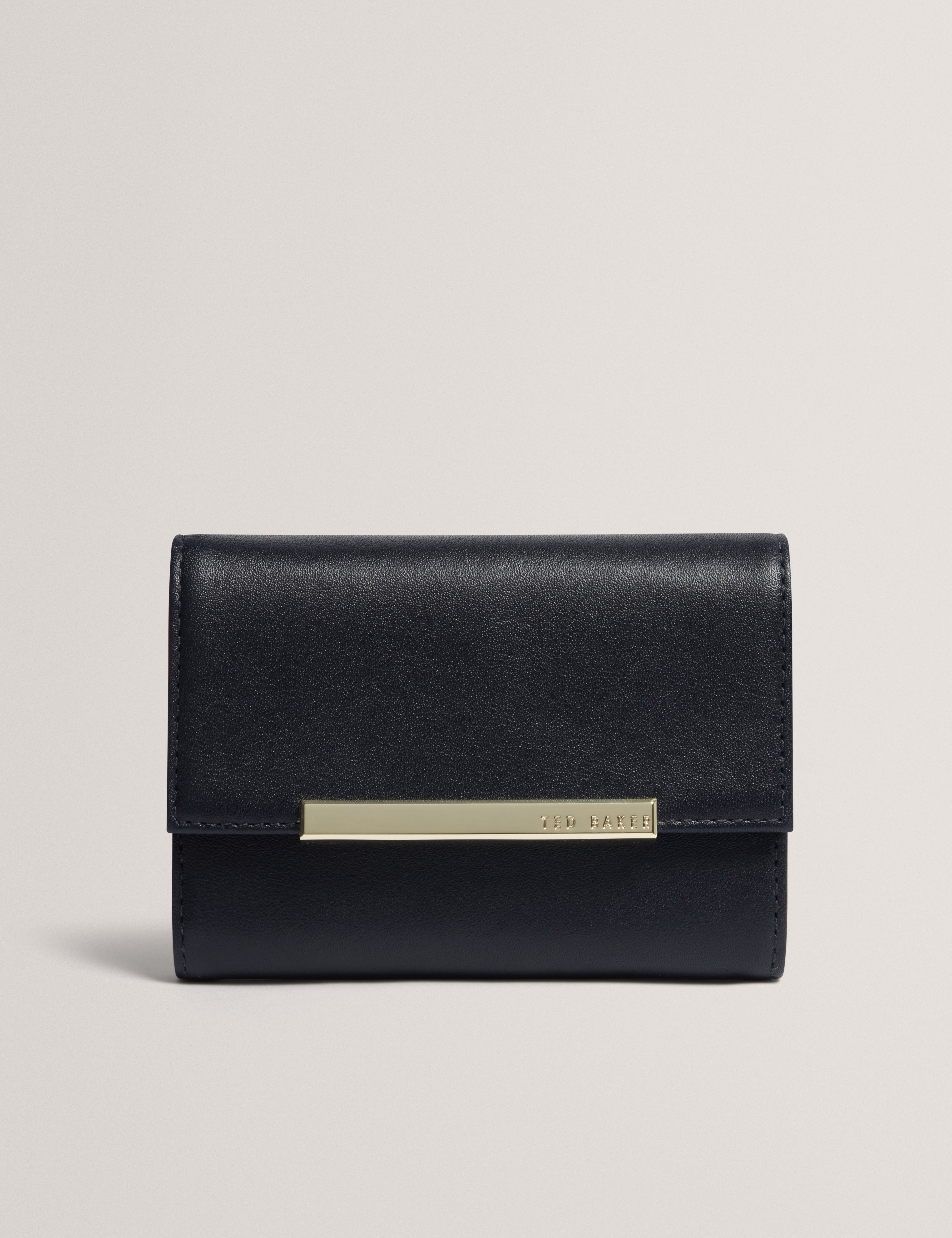 Rylah Bar Detail Small Leather Purse Navy